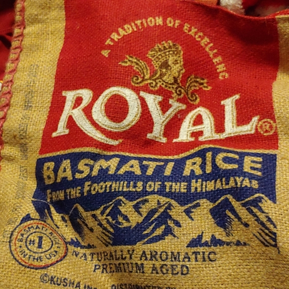 Royal Basmsti Rice | Bags | Royal Burlap Basmati Zippered Rice Bag ...